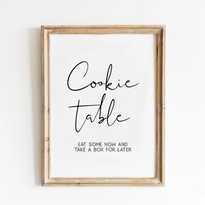Cookie Table Sign, Cookie Boxes Sign, Wedding Signs, Cookie Bar Sign ...