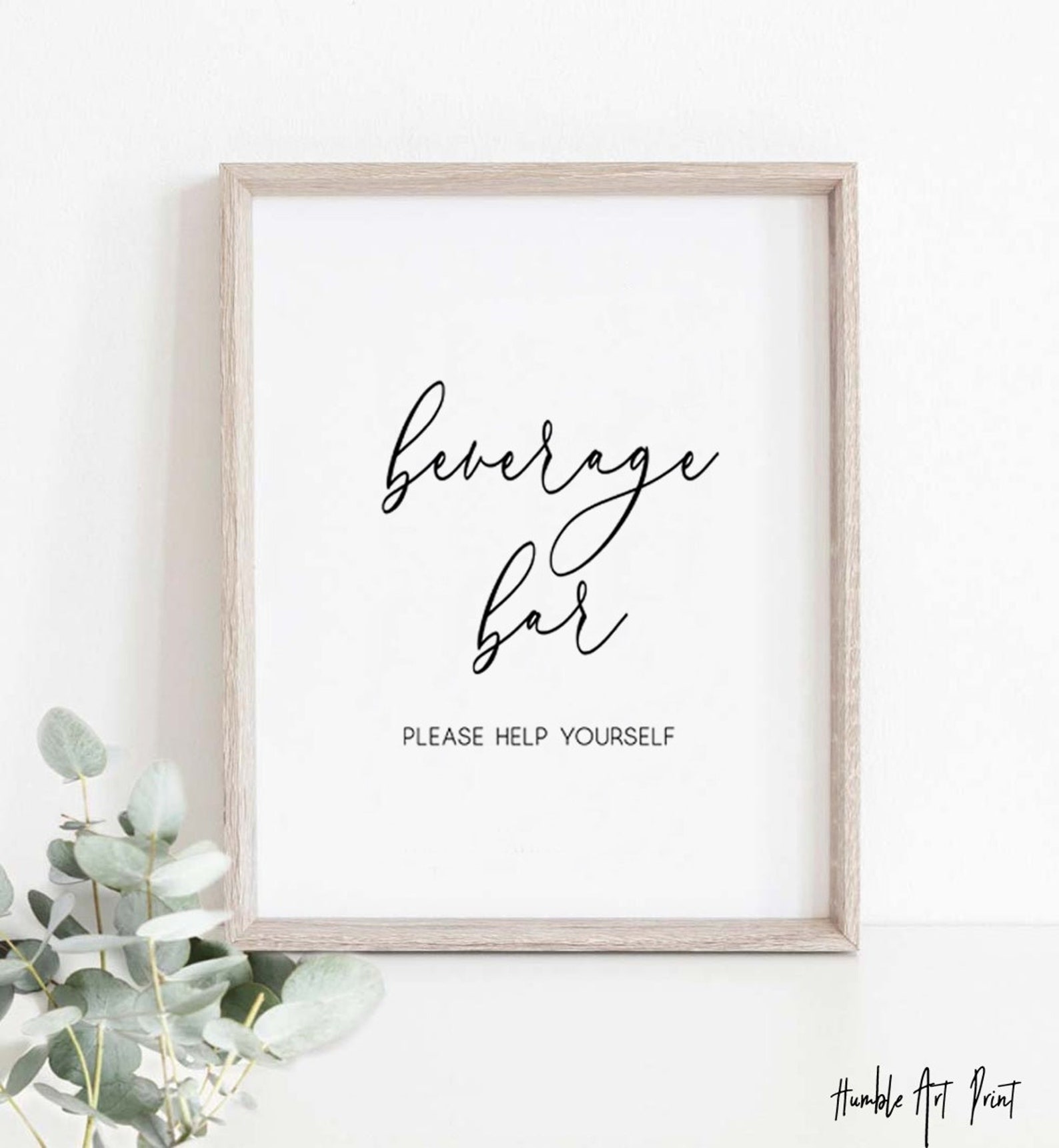 Beverage Bar Please Help Yourself beverage Sign Open Bar | Etsy