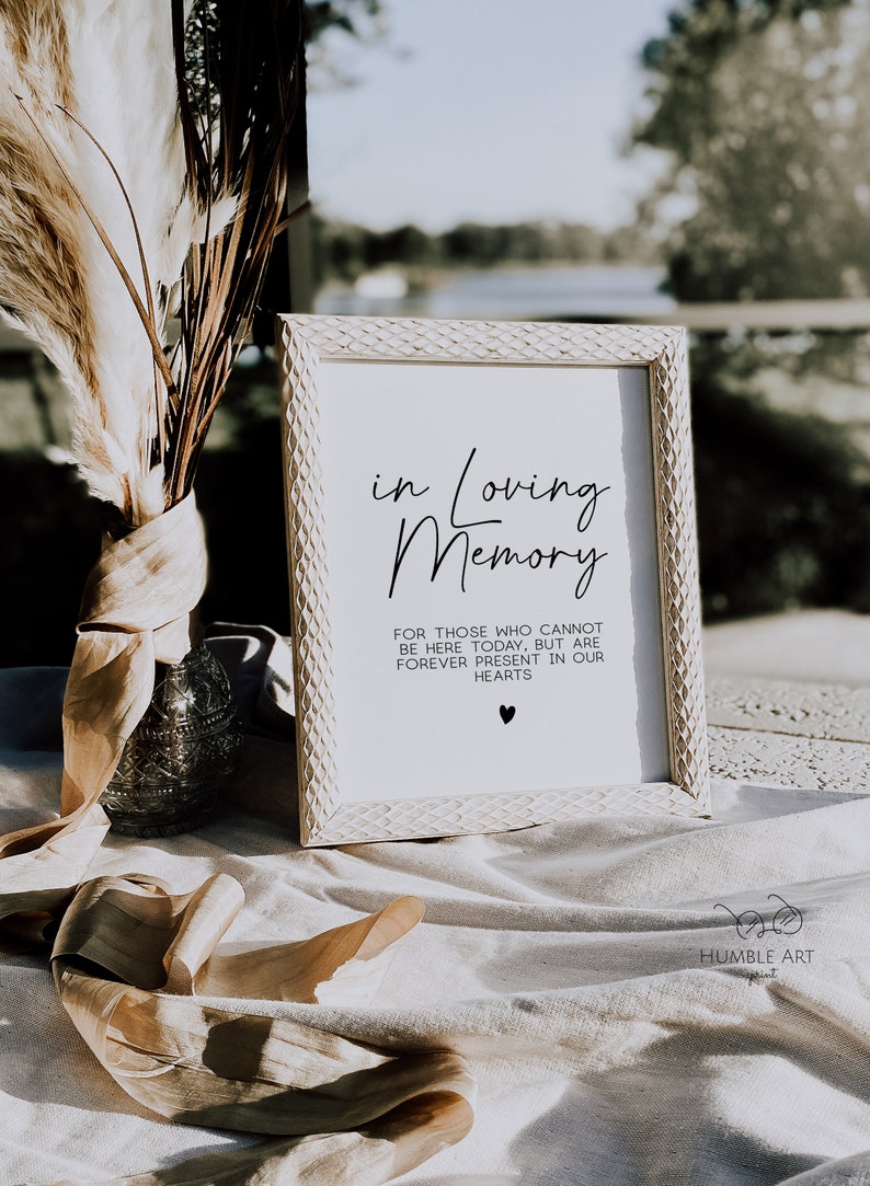 In Loving Memory Sign Memory Table Sign Wedding Memorial - Etsy