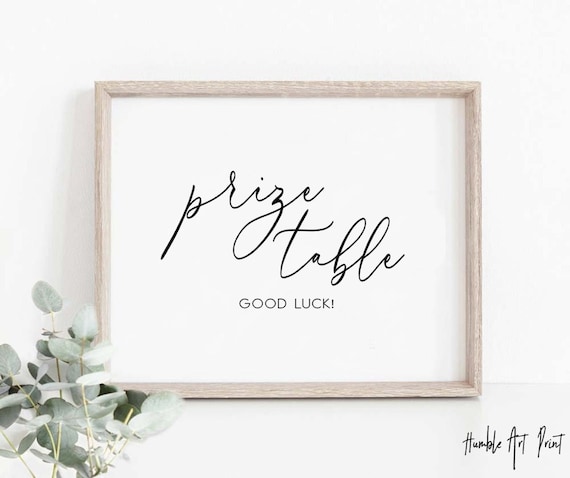 Prize Table Sign Prize Table Printable Bridal Shower Party | Etsy