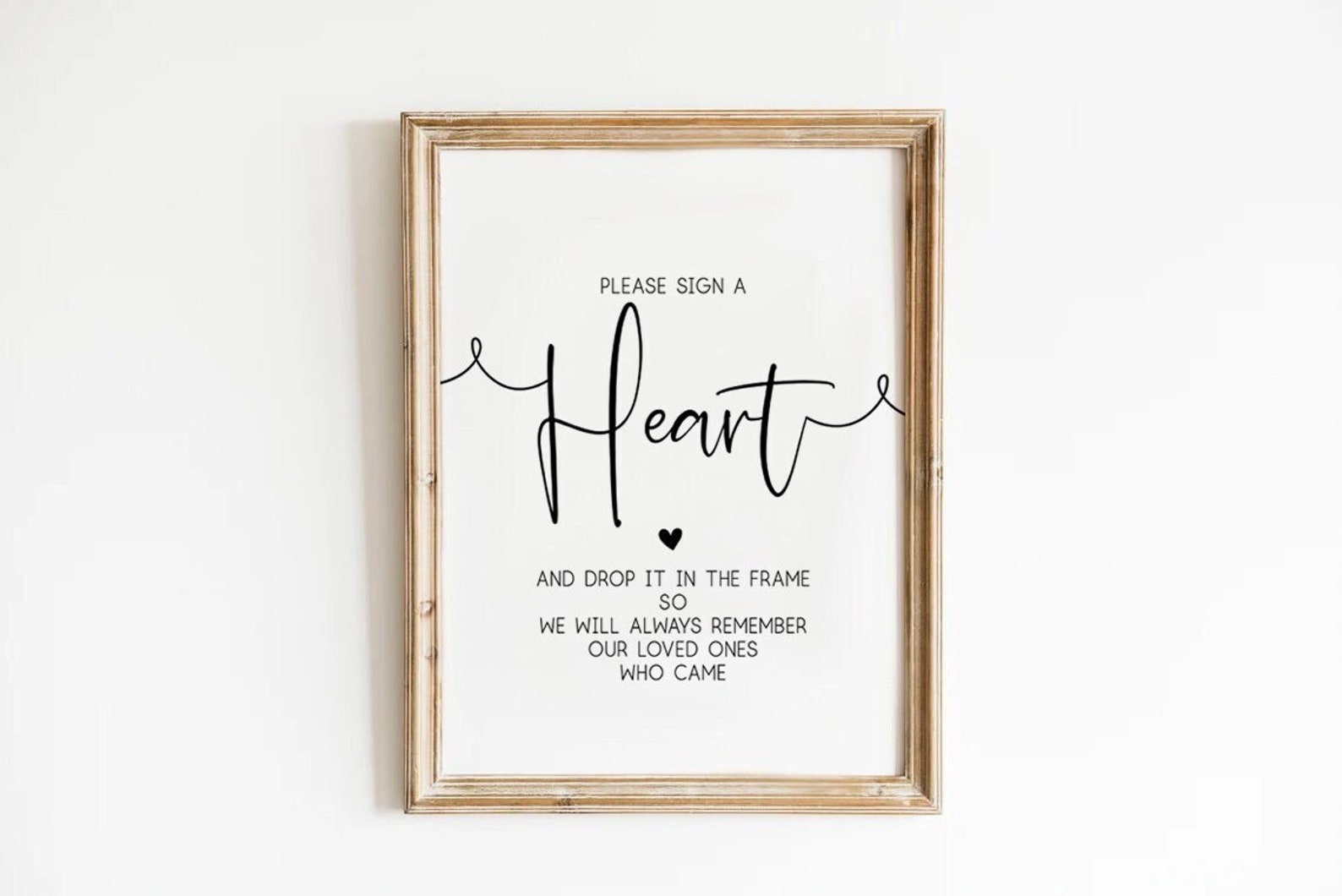 Printable Heart Guest Book Sign Wedding Reception Guestbook - Etsy