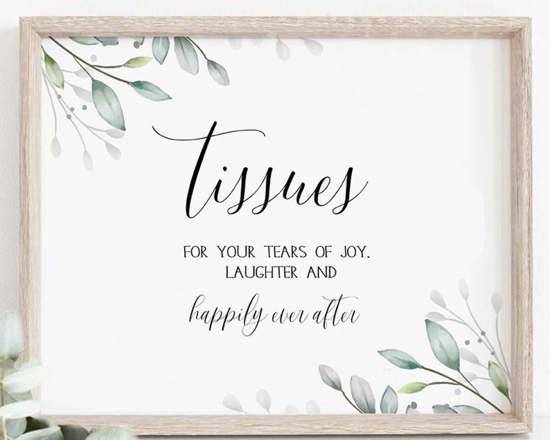For Your Happy Tears Sign Wedding Tissues Sign Please Take - Etsy