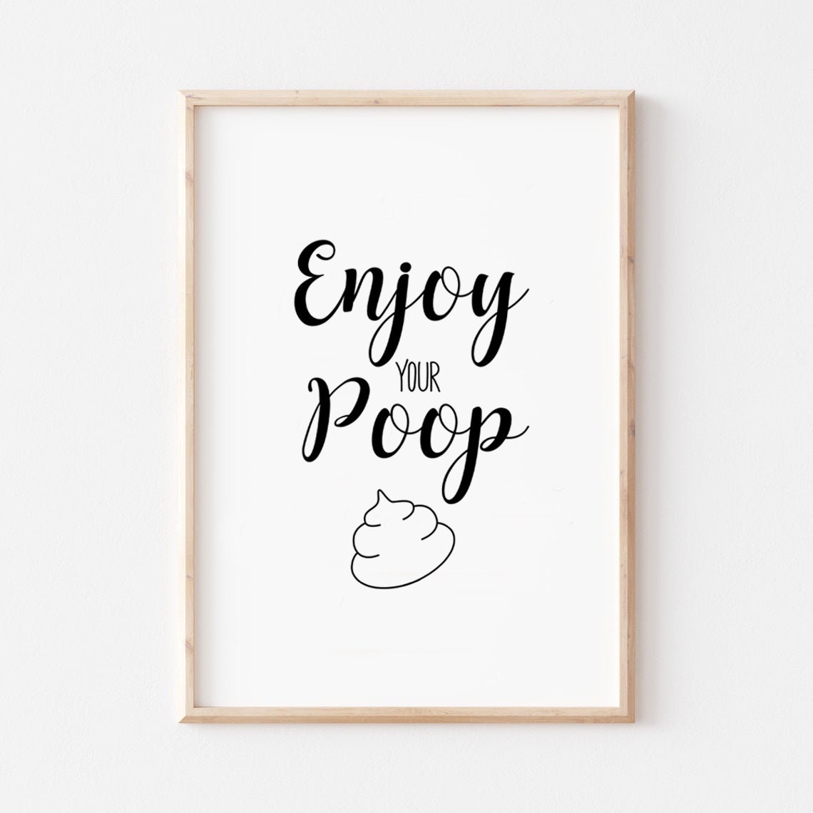 Bathroom Wall Art Bathroom Printable Enjoy Your Poop - Etsy