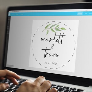 Minimalist Greenery Favor Tags Template, Round Favor Tag Template, Gift ...