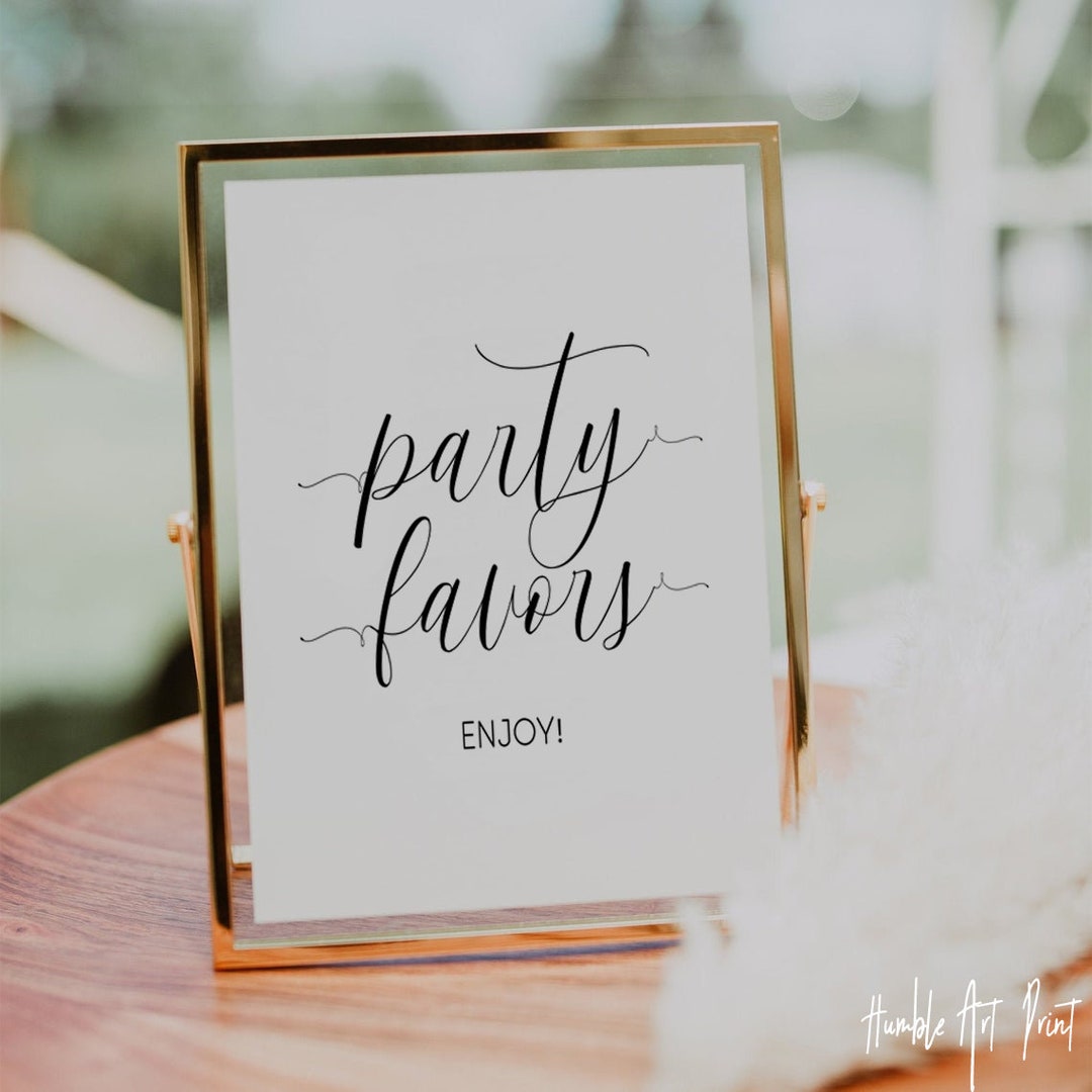Party Favors, Party Sign, Wedding Favors Sign, Favor Sign Wedding Signs ...