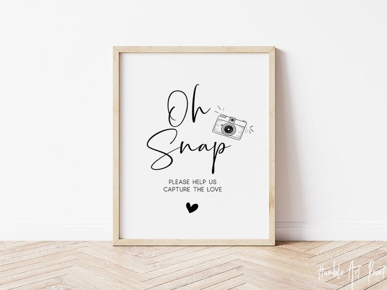 Oh Snap Wedding Sign, Wedding Snapchat Sign, Wedding Instagram Sign ...