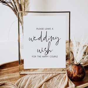 Please Leave A Wedding Wish for the Happy Couple, Wedding Signs ...