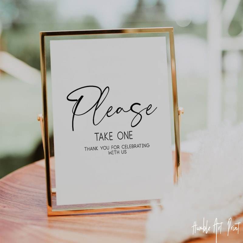 Please Take One Sign - Etsy