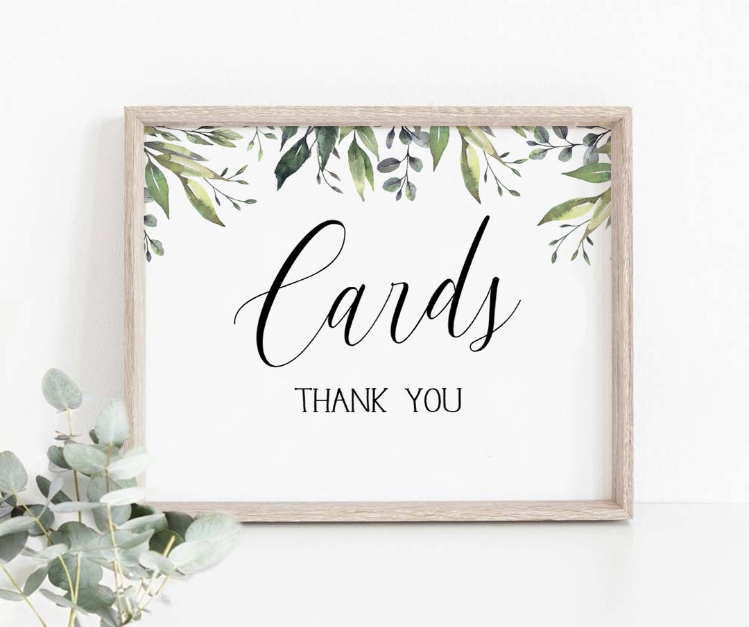 Cards Sign, Cards Wedding Sign, Cards and Gifts Sign Print, Printable ...