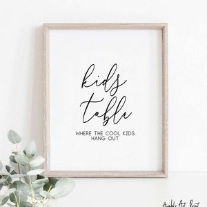 Kids Table Wedding Signs ,kids Table Sign, Wedding Table Signs ,wedding ...