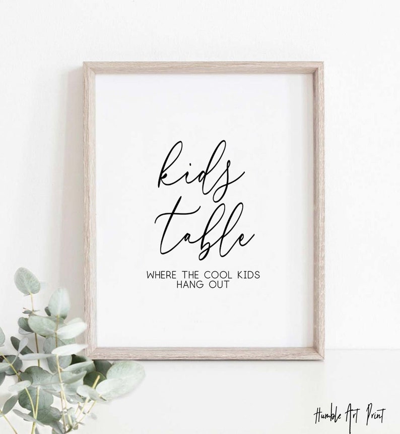 Kids Table Wedding Signs ,kids Table Sign, Wedding Table Signs ,wedding ...