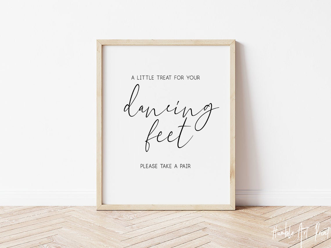 Flip Flops Sign , Wedding Dancing Feet Sign Printable, Dance Floor Sign ...
