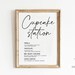 Minimalist Cupcake Bar Menu Sign, Bar Menu ,editable Flavors Sign ...
