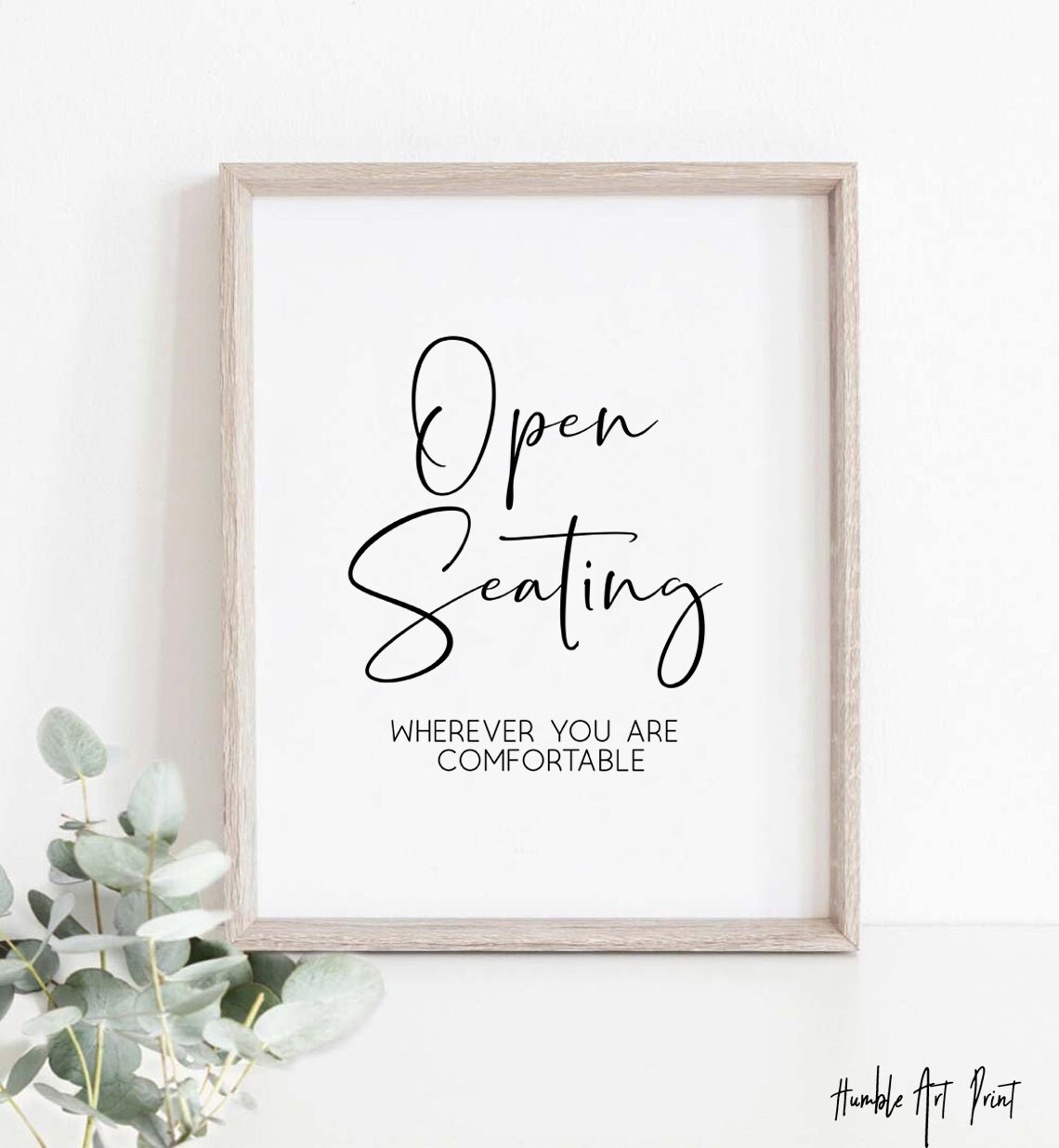 Open Seating Wedding Sign Ceremony Sign Printable Wedding - Etsy
