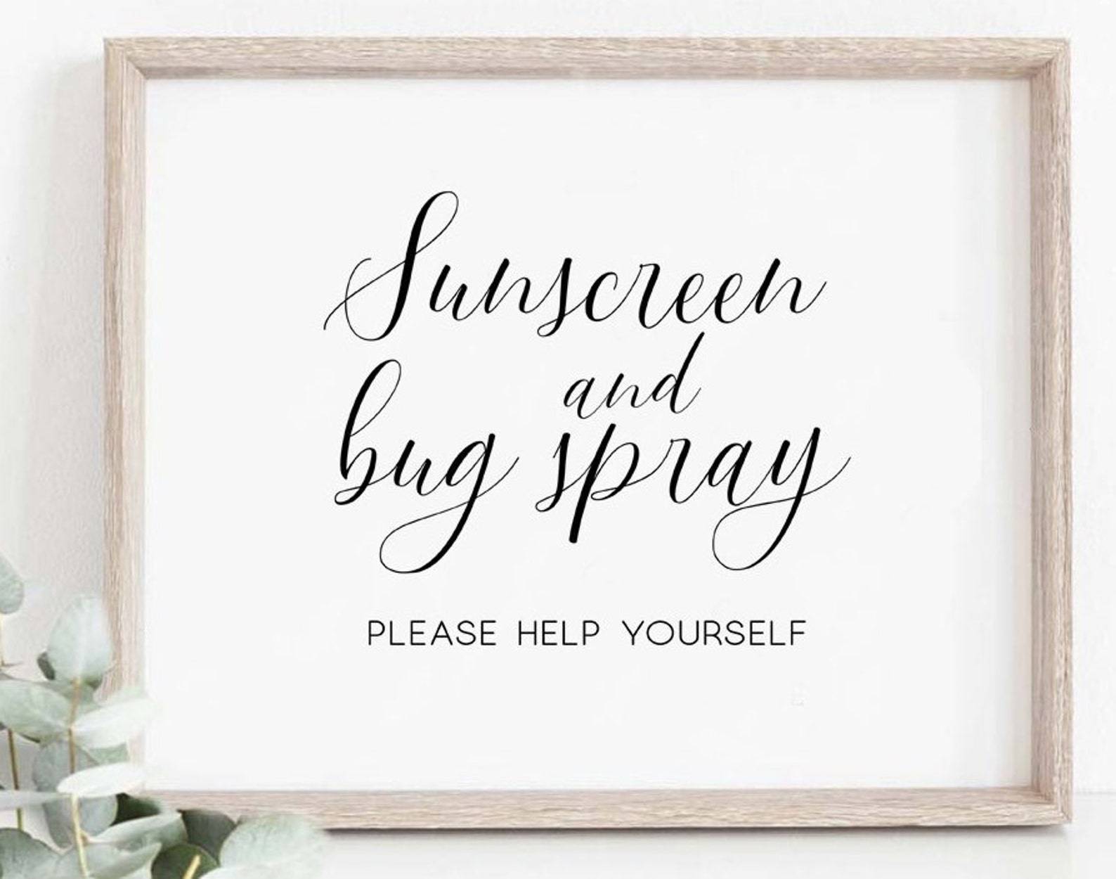 Sunscreen and Bug Spray Sign,wedding Signs ,outdoor Wedding Signs ...