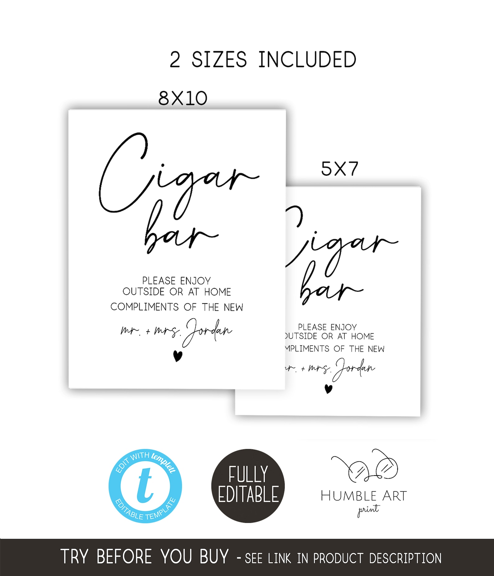 Cigar Bar Sign, Minimalist Wedding Cigar Bar Sign, Light up the Night ...