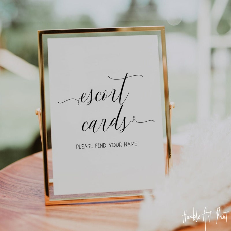 Escort Card Sign - Etsy