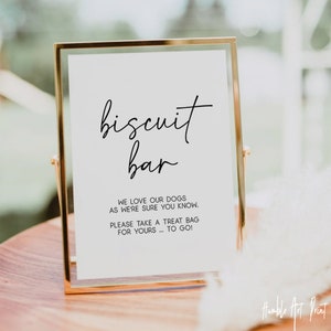 Wedding Dog Biscuit Bar Sign,modern Pet Party Favor Wedding Sign ...