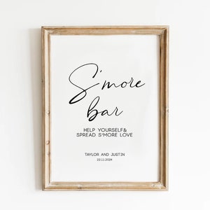 Smore Bar Sign, Wedding Sign,smores Favors,baby Shower S'mores Station ...