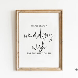 Please Leave A Wedding Wish for the Happy Couple, Wedding Signs ...