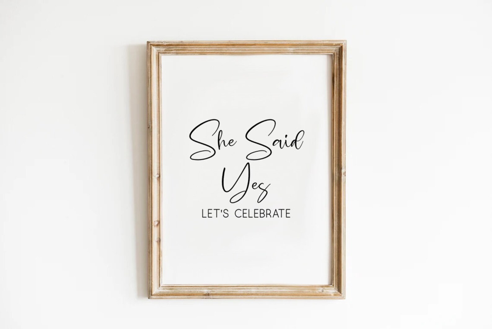 She Said Yes Sign She Said Yes Printable Engagement Sign | Etsy