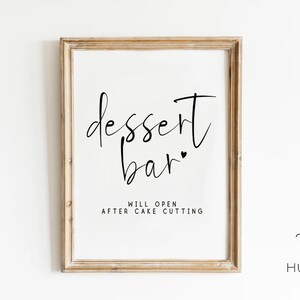 Dessert Bar Sign, Printable Dessert Table Sign, Dessert Table Decor ...