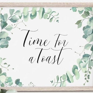 Time for A Toast Sign Print wedding Waffle Bar Sign Bar Cart - Etsy