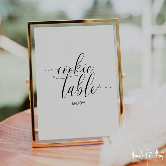 Cookie Bar Wedding Signs Cookie Bar Cookie Table Sign - Etsy