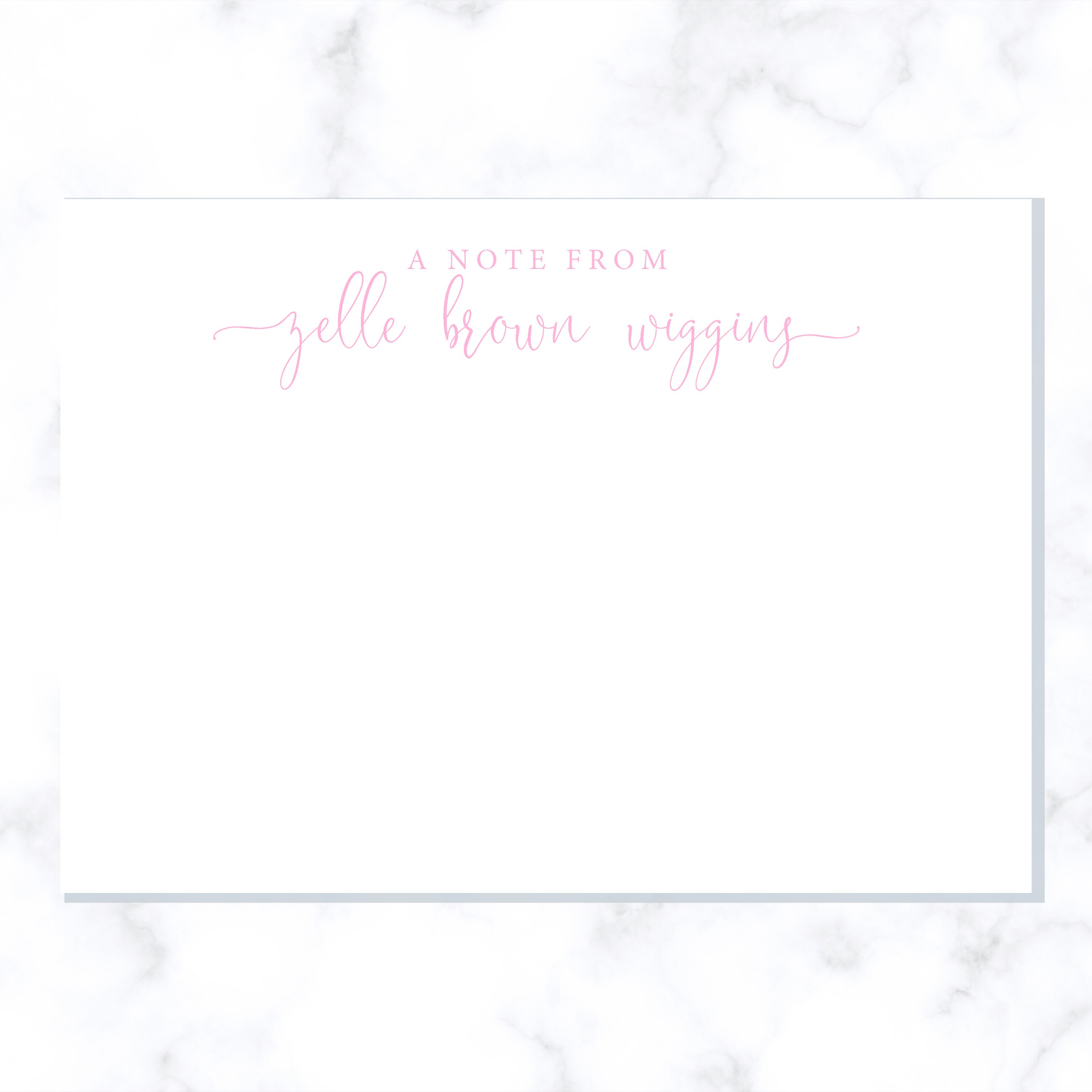 A Note From - Calligraphy Flat Note Card - Etsy