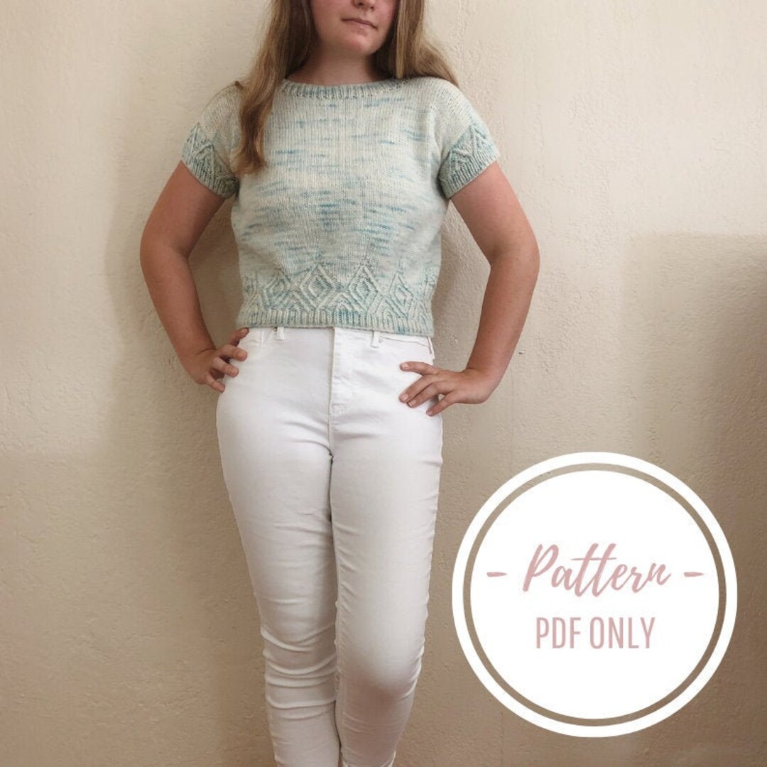PATTERN PDF: Knitting Pattern Digital Download Ace of Diamonds Top ...