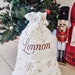 Embroidered Plush Snowflake Christmas Santa Sack - Etsy