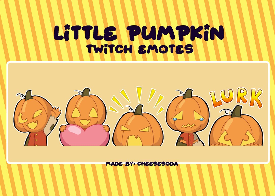 Little Pumpkin Emotes | Discord Sticker | Custom Emotes for Streamer ...