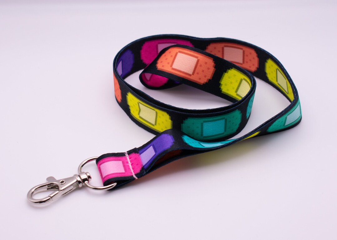 Pixel Bandaid Lanyard - Etsy