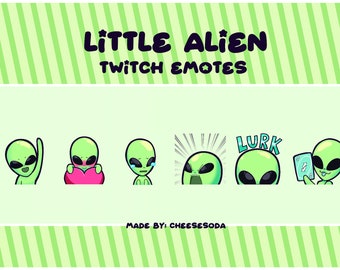 Alien Twitch Emotes, Cute Alien Emotes, UFO Emotes, Astronaut Discord ...