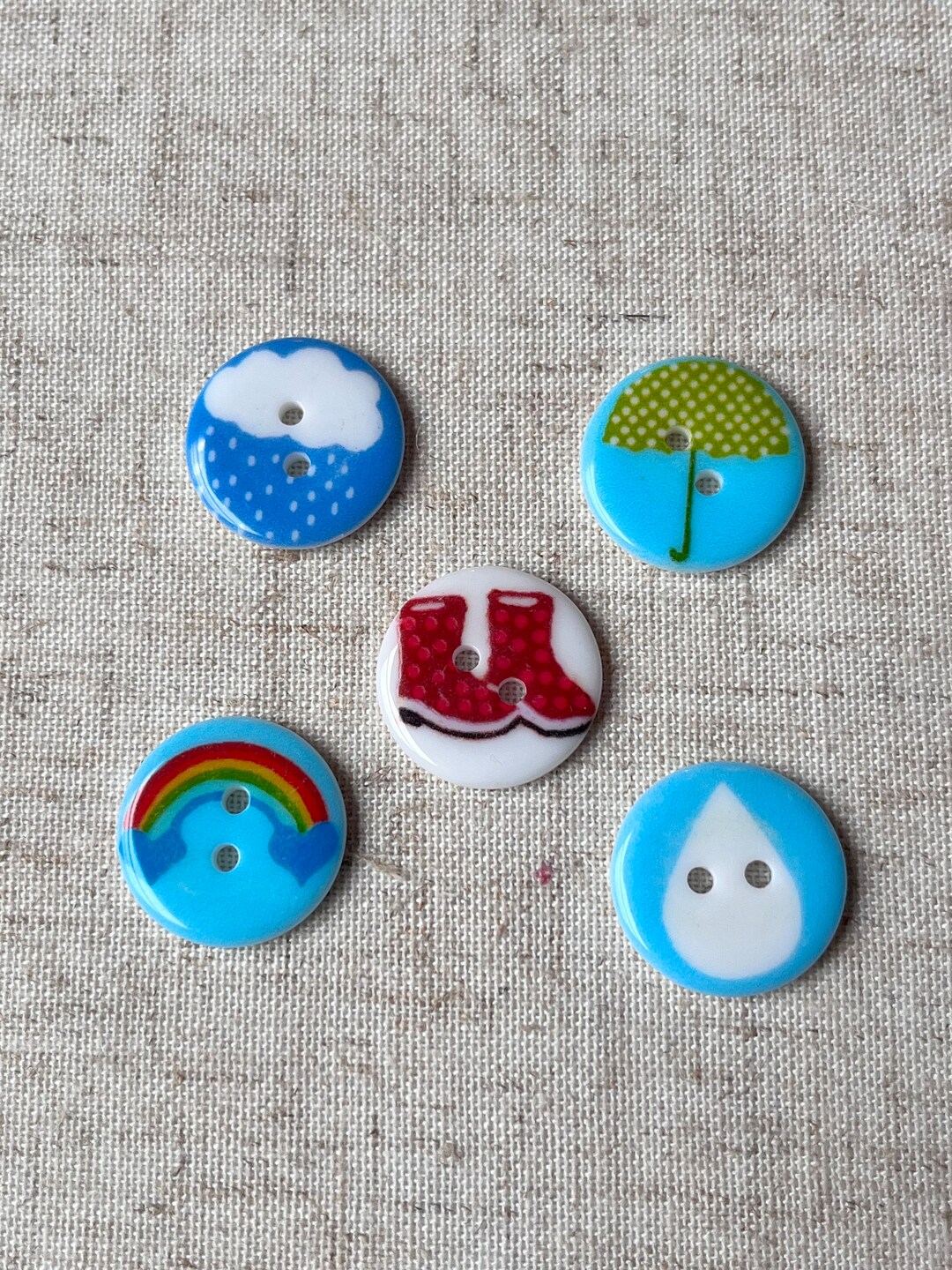 SET OF 4 Plastic Weather Buttons - Etsy