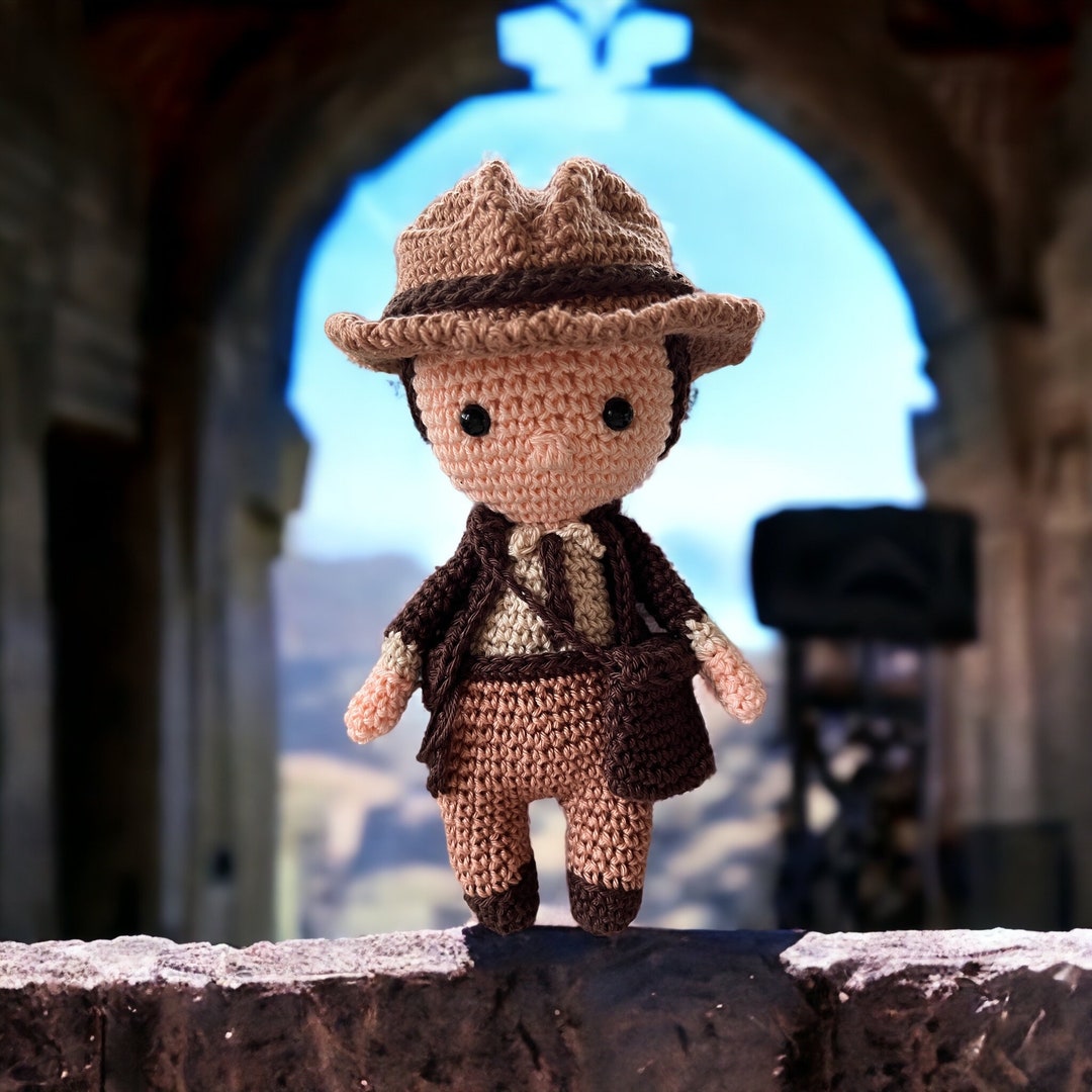 Crochet Indiana Jones Figurine - Etsy