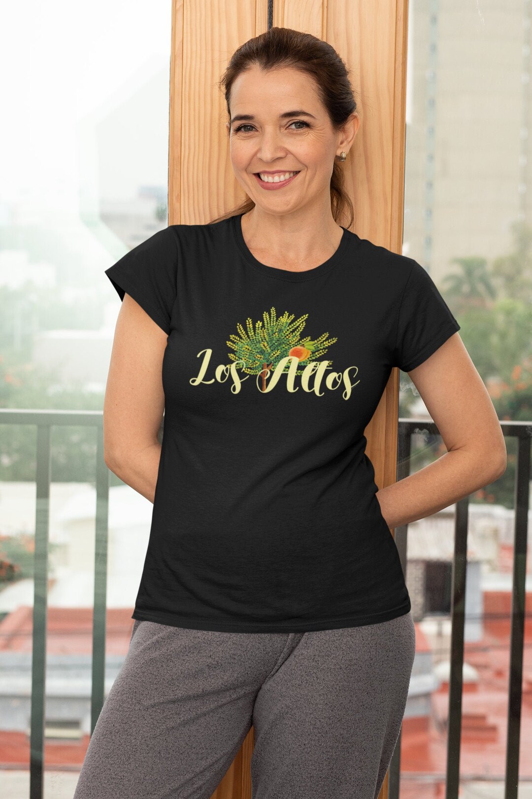 Los Altos Women's T-shirt| Bay Area| Peninsula| California| Apricot ...