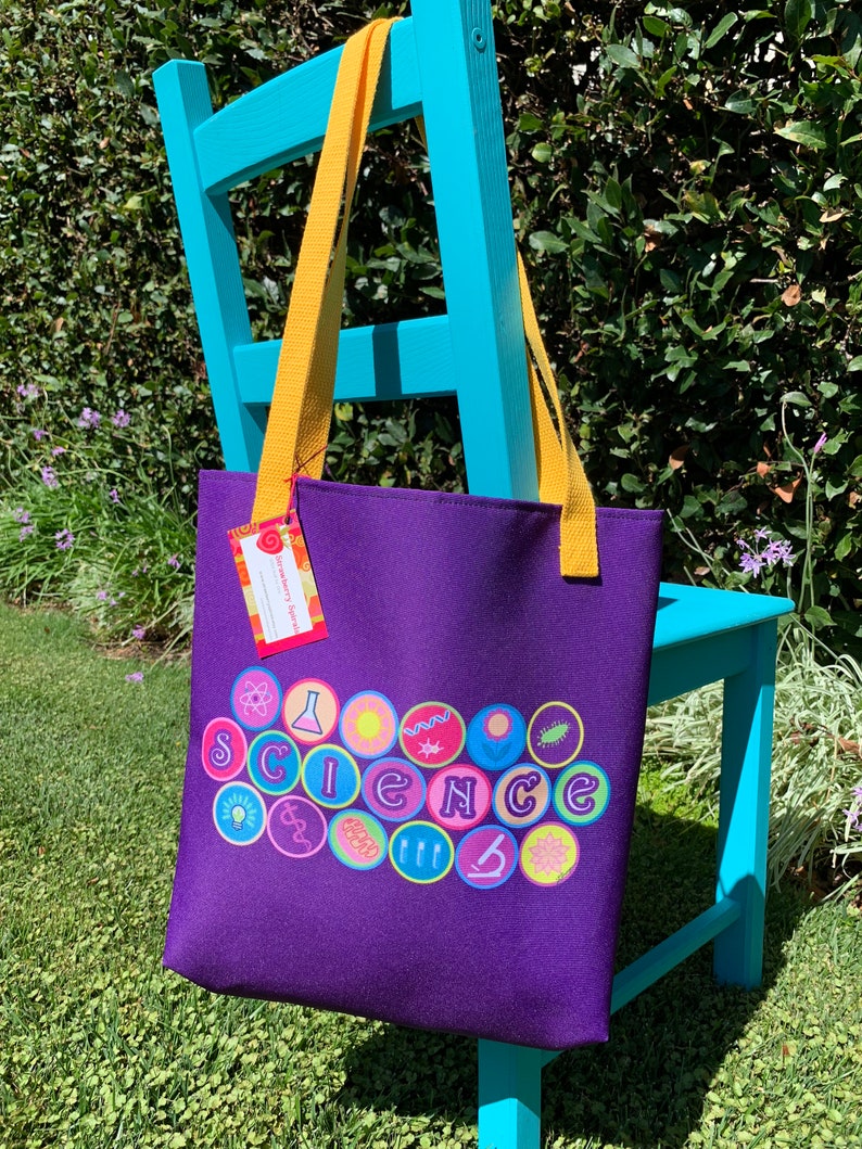 SCIENCE Two-sided Tote Bag Book Bag Colorful STEM Female - Etsy