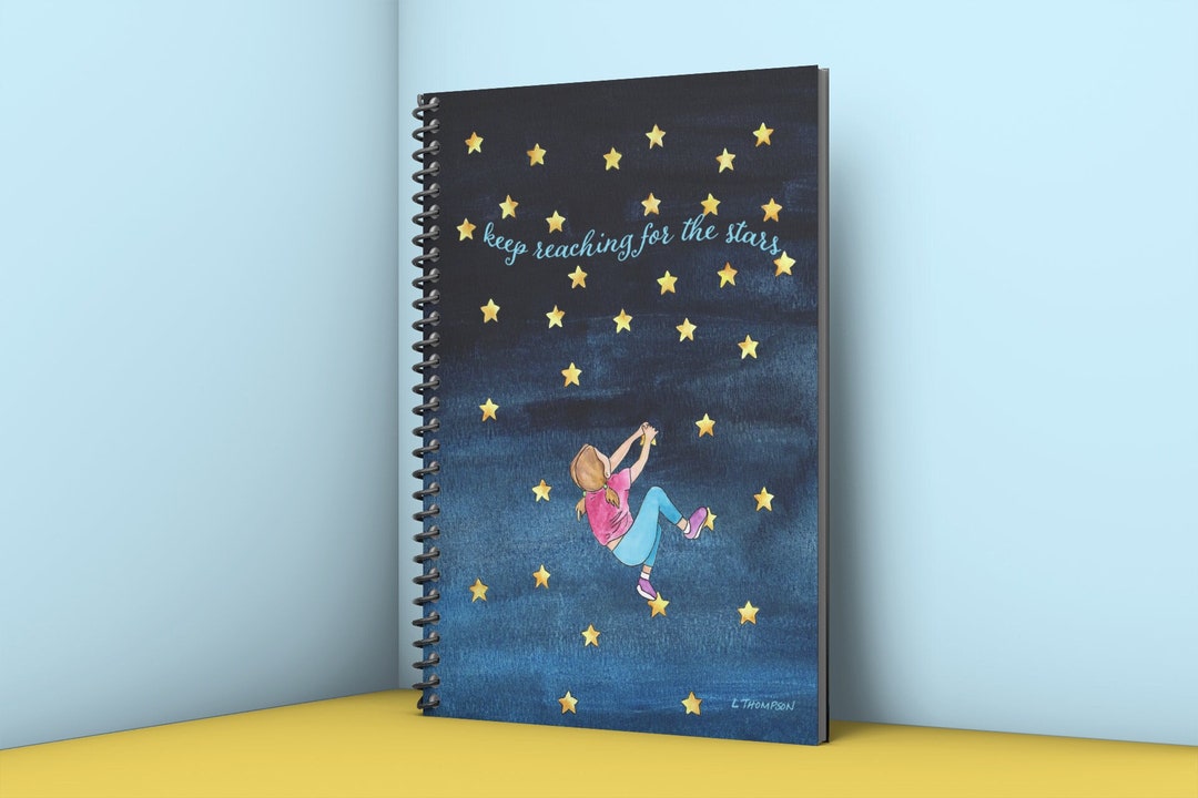 Keep Reaching for the Stars Girls Rock Climber Spiral Notebook| Journal ...