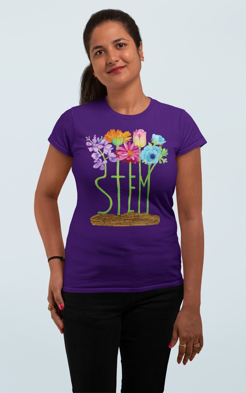STEM FLOWERS Unisex T-shirt Science Technology Engineering | Etsy