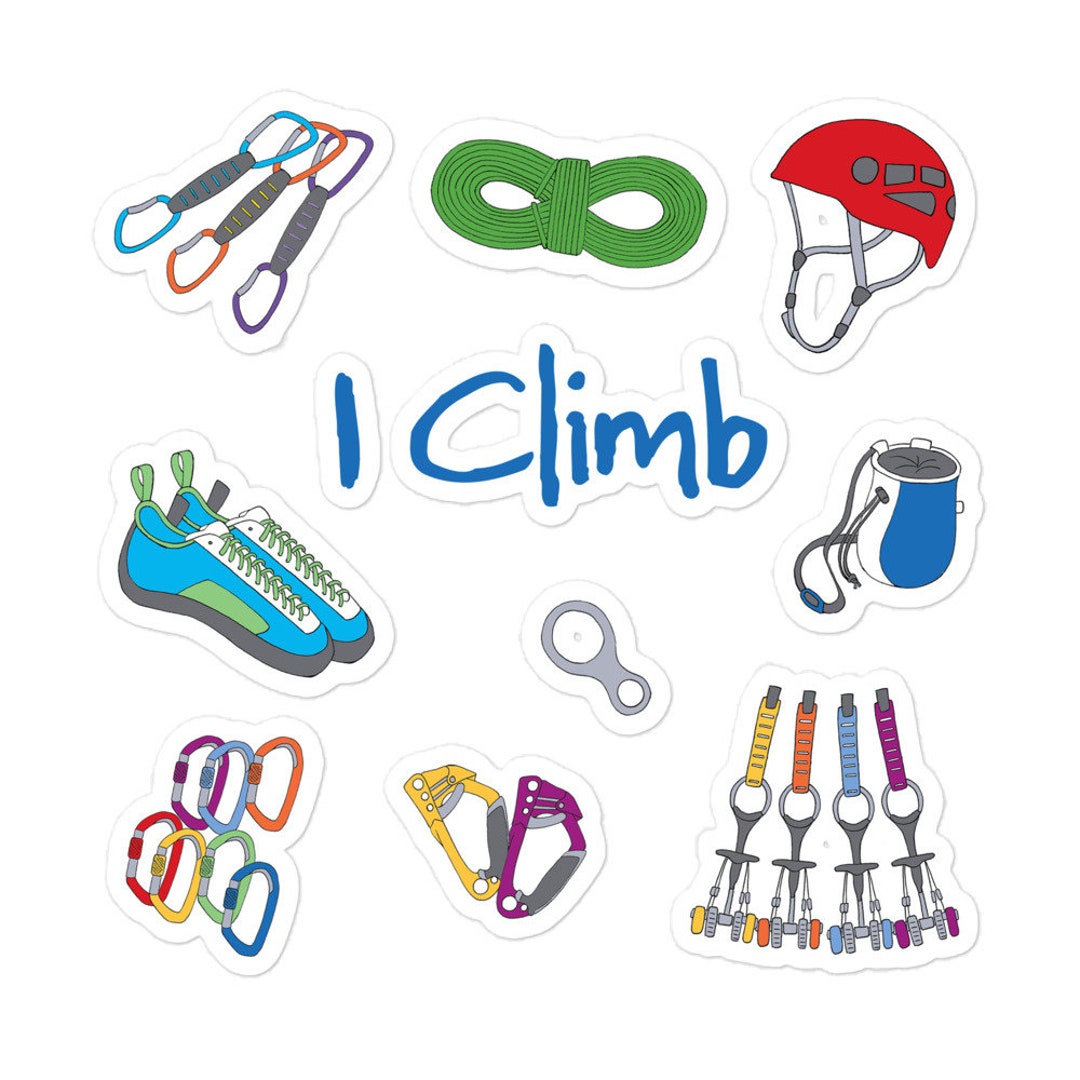 Stickers ROCK CLIMBING| Mountaineer| Bouldering| Kiss-cut| Vinyl ...