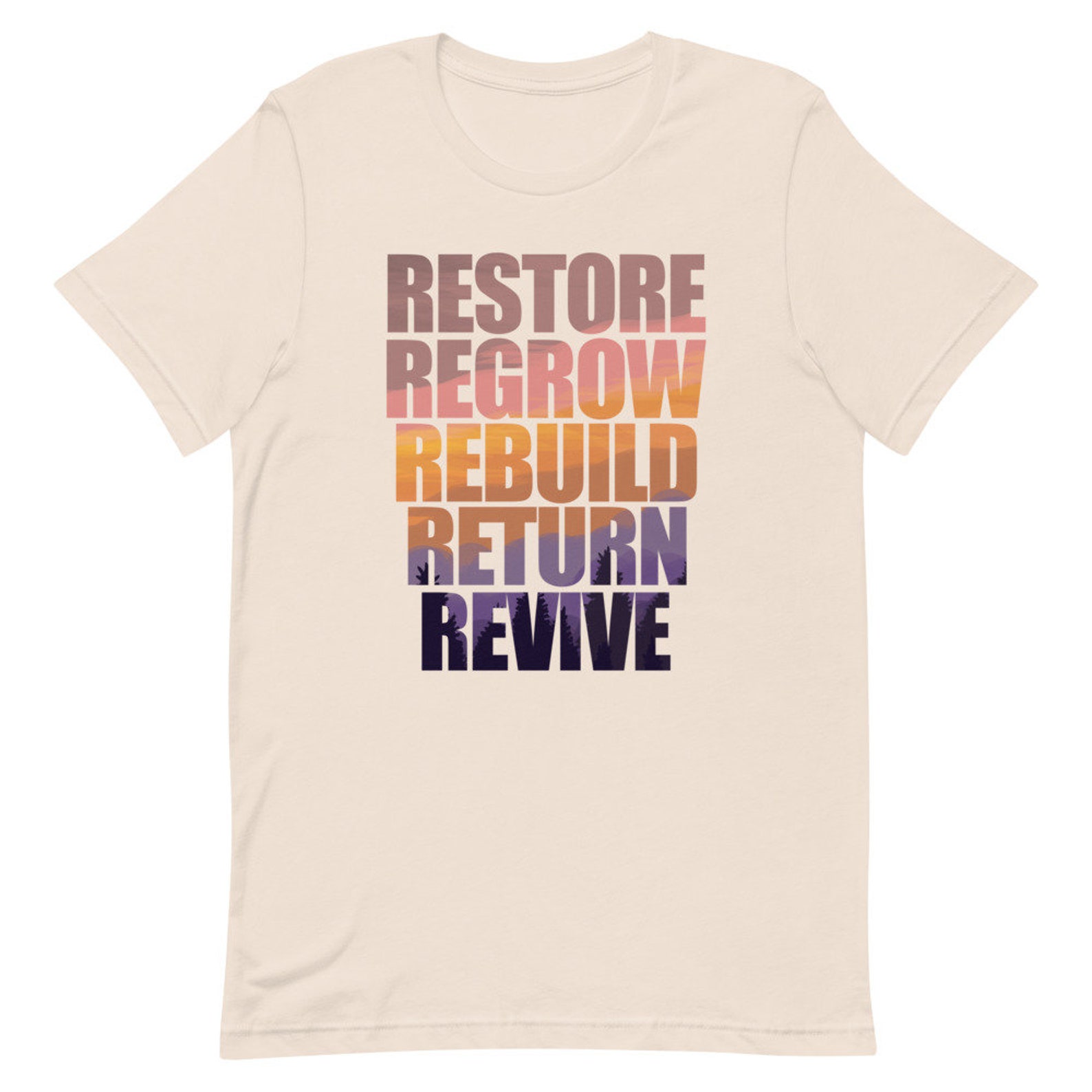 REVIVE Unisex T-shirt| Restore Regrow Rebuild Return Revive| Fundraiser ...