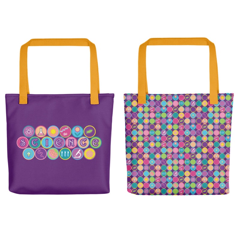 SCIENCE Two-sided Tote Bag Book Bag Colorful STEM Female - Etsy