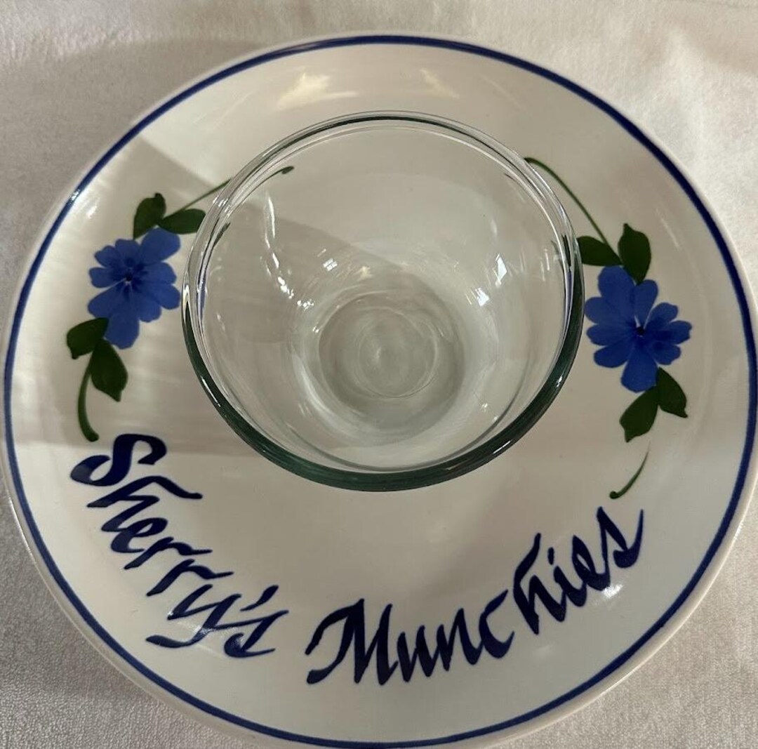 Snack Plate ~ Personalized in Calligraphy - Etsy