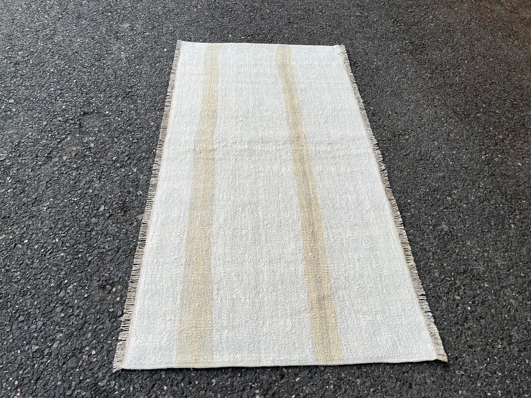 2x4 Feet, Small Turkish Hemp Runner Rug, Hand Made Rug Runner Rug ...