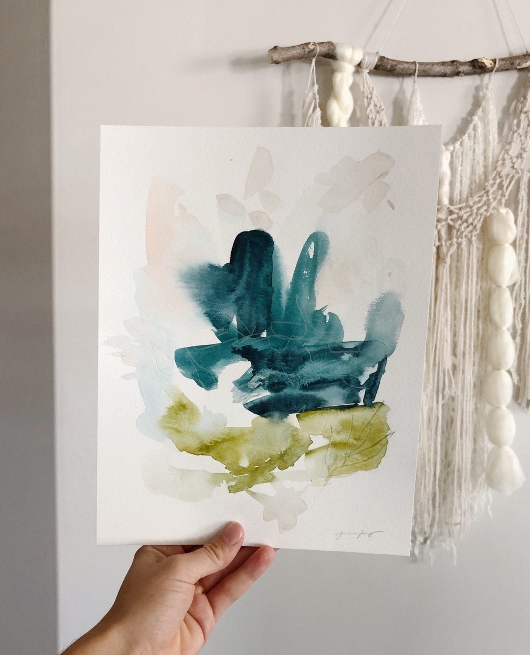 Wailua Abstract Watercolor Painting Original - Etsy