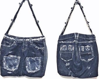 Denim Acid Wash Bag - Etsy