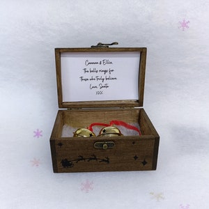 A Beautiful Large Magical Believe Bell in a Rustic Wooden Box for a ...