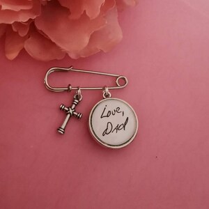 A Double Sided 20mm Picture With Handwritten Note Memory Pin - Etsy