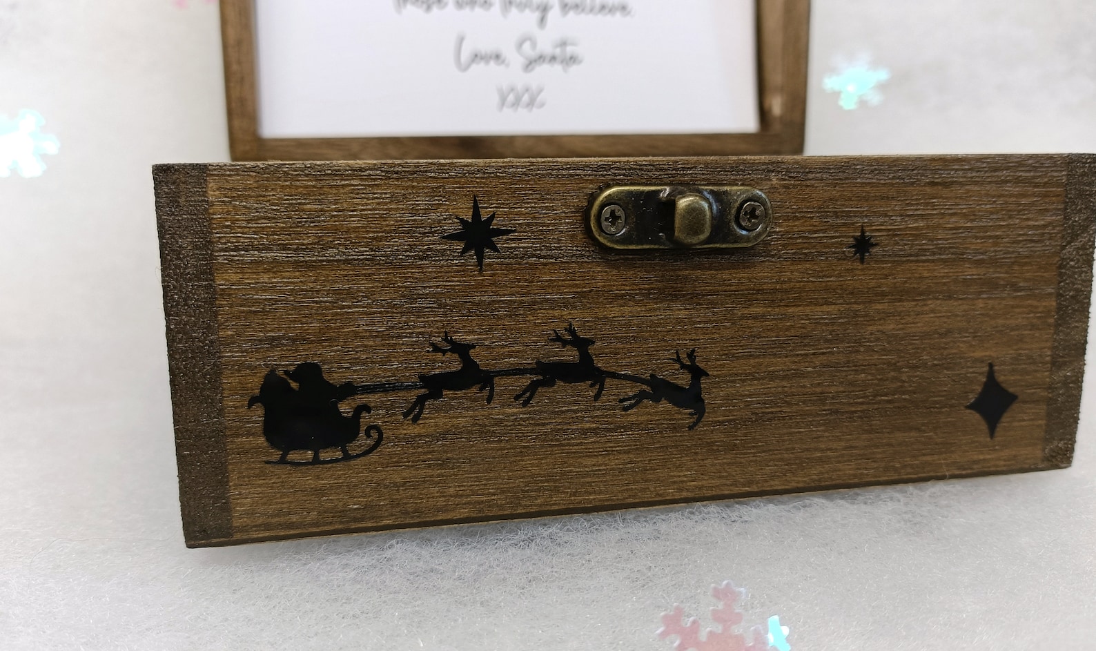 A Beautiful Large Magical Believe Bell in a Rustic Wooden Box for a ...